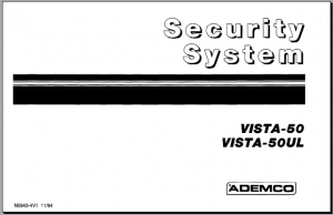 Vista 50P – Welcome to Armor Security Systems, Alarms Repair and ...